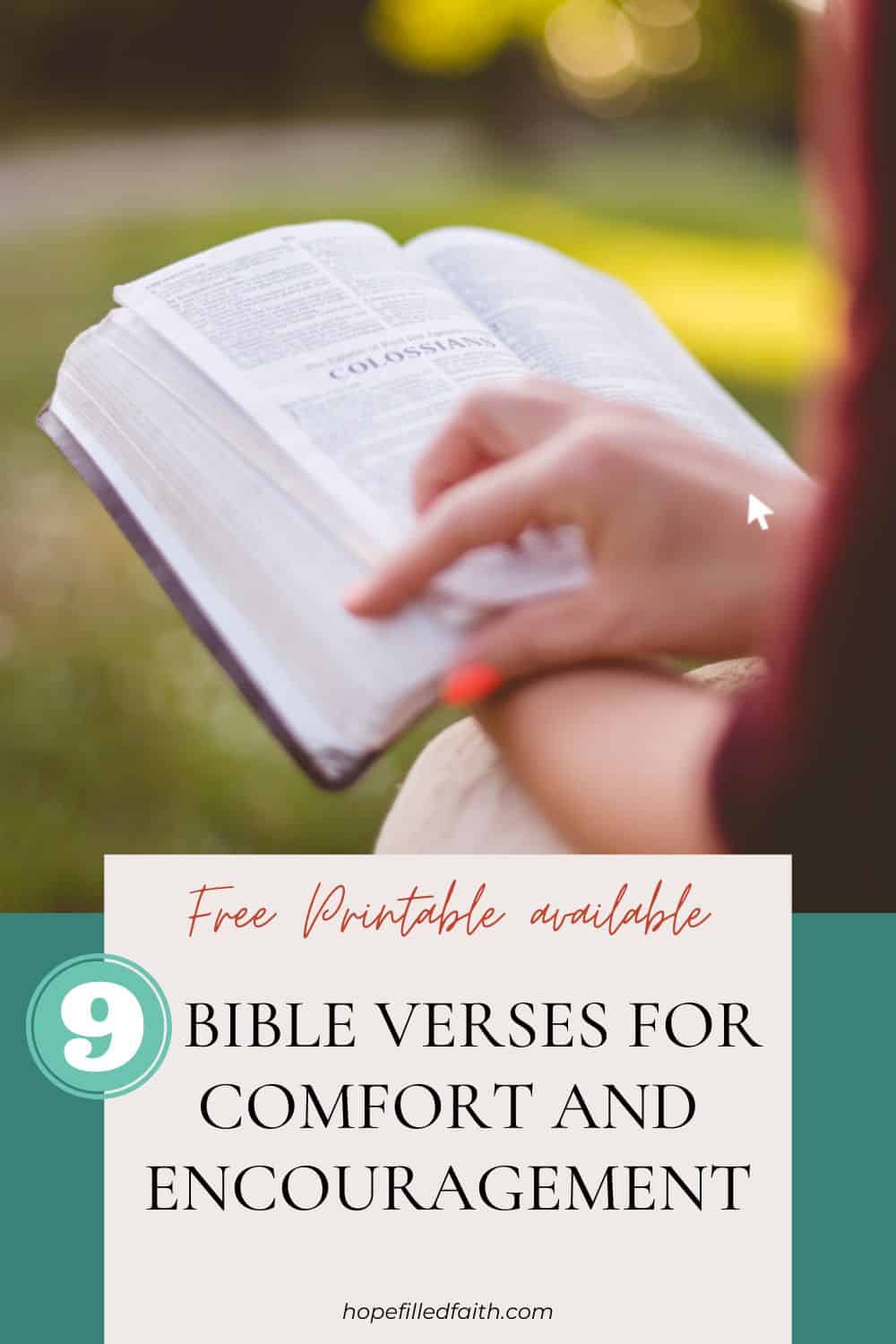 9 Helpful Bible Verses For Comfort And Encouragement - Hope Filled Faith