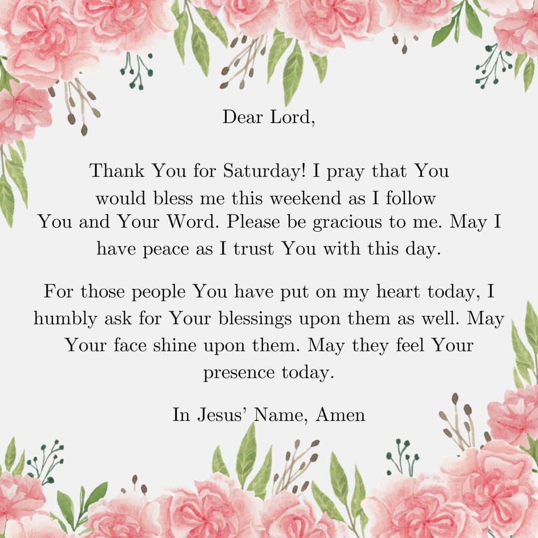 7 Uplifting Saturday Morning Prayers And Blessings
