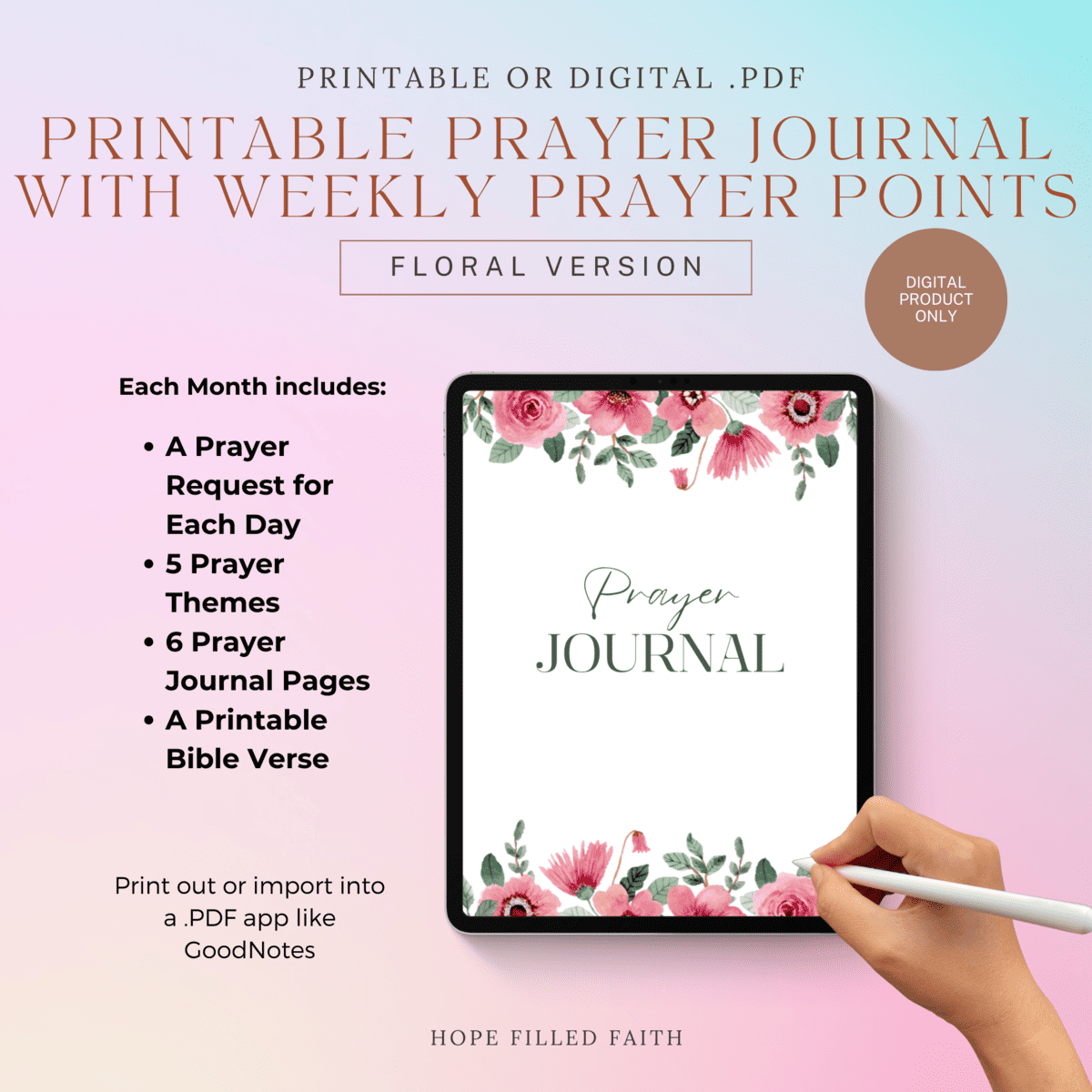 365 Days Of Prayer Prompts - Free Printable Included - Hope Filled Faith