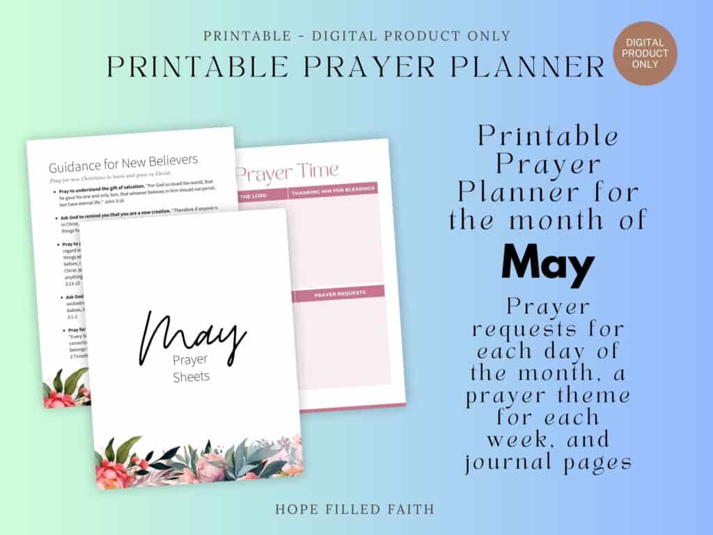 Prayers For The Month Of May With Free Prayer Planner