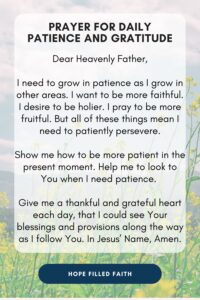 Prayer For Patience While Waiting: 5 Great Options + Free Printable