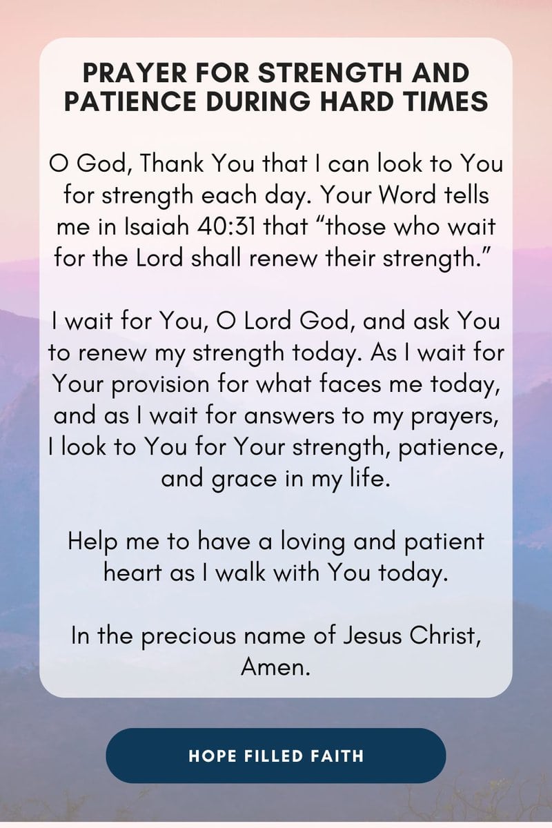 Prayer For Patience While Waiting: 5 Great Options + Free Printable