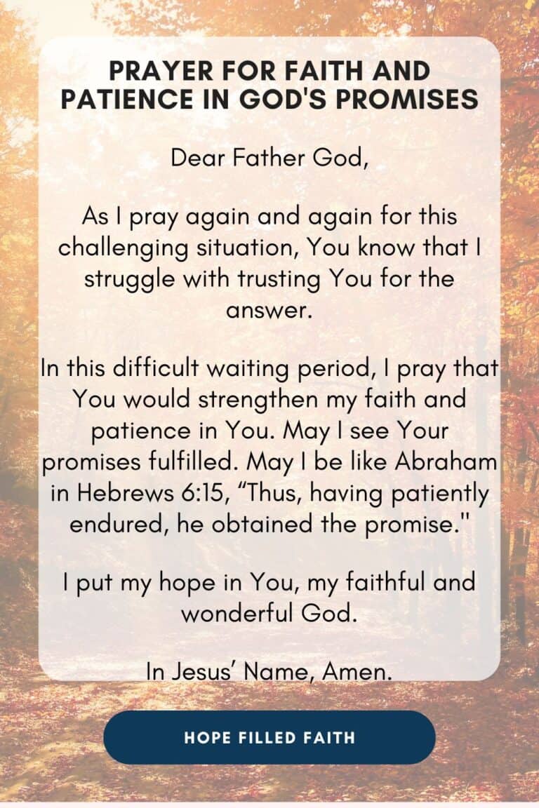 Prayer For Patience While Waiting: 5 Great Options + Free Printable