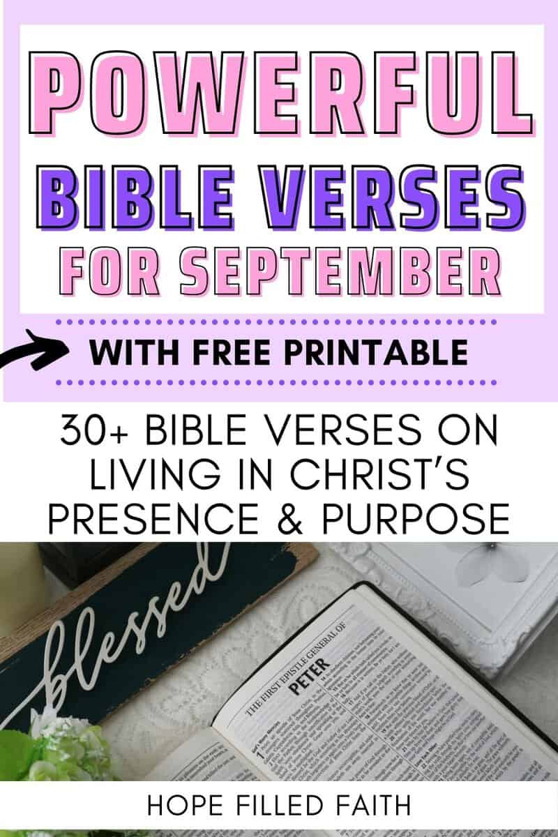 30+ Bible Verses For September - Free Printable