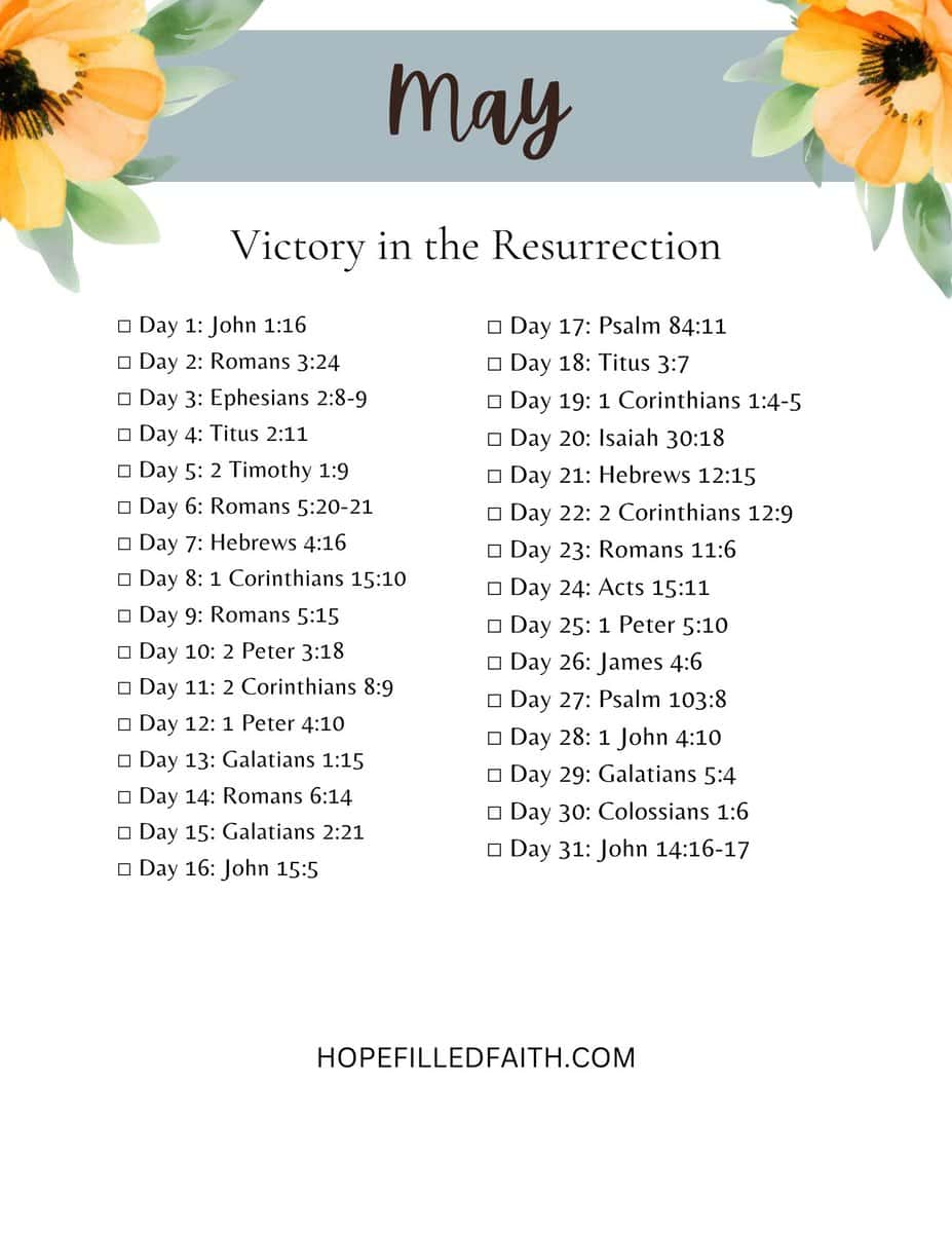 30+ Bible Verses For May: God’s Powerful Grace