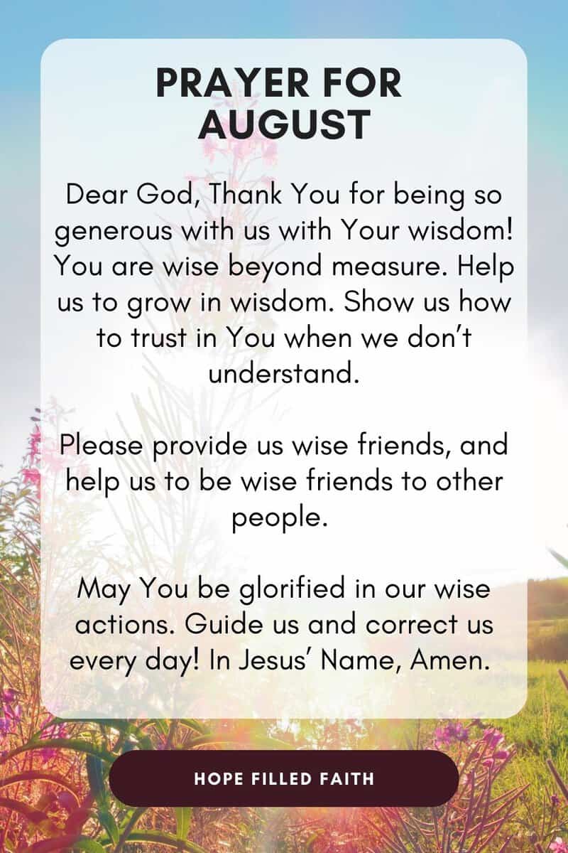 Bible Verses For August: Pursuing Godly Wisdom
